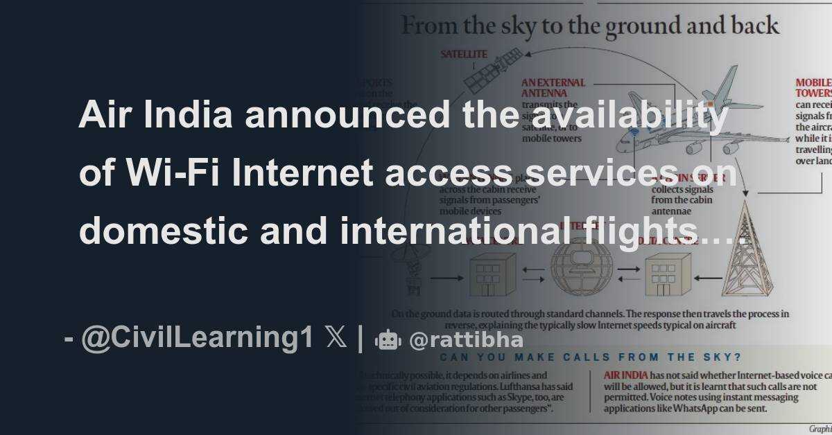 Air India announced the availability of Wi-Fi Internet access services ...