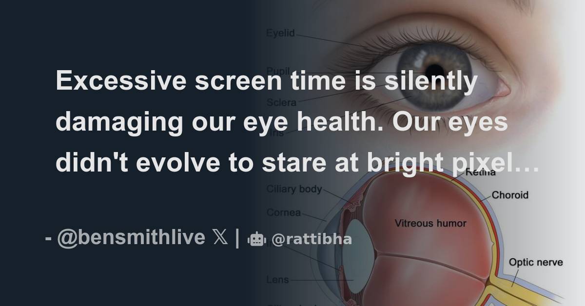 Excessive screen time is silently damaging our eye health. Our eyes ...