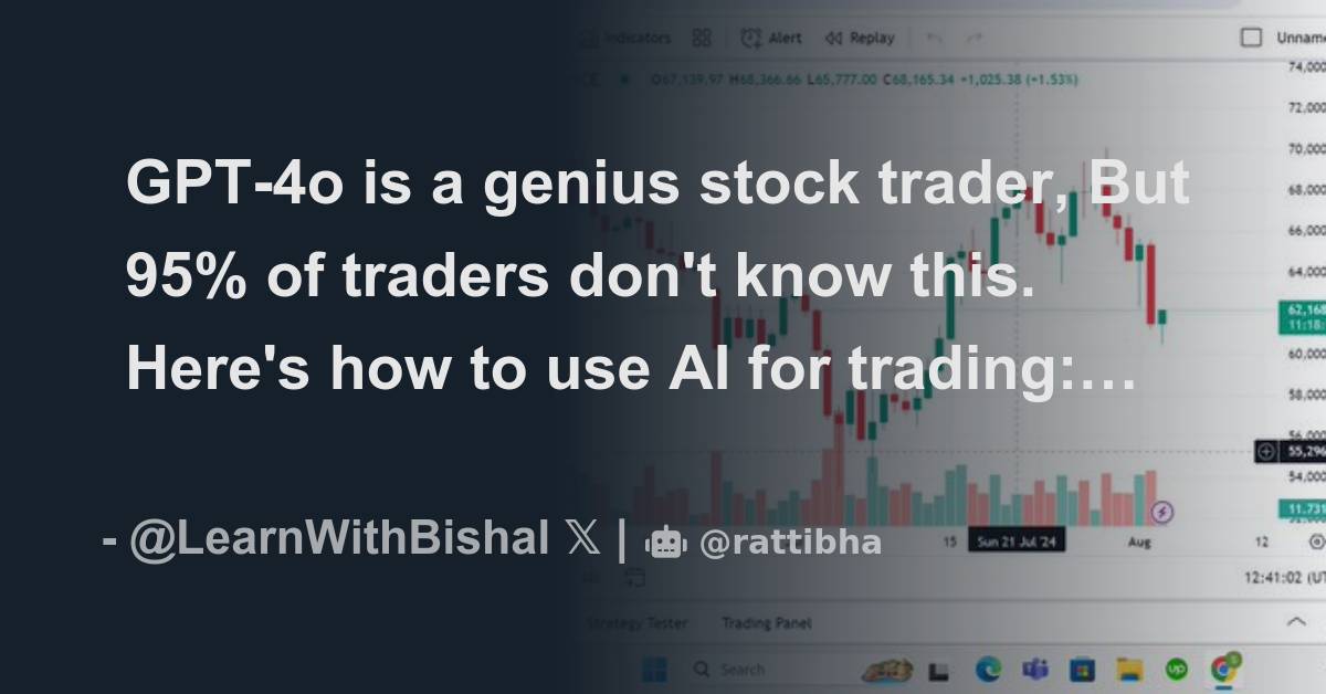 GPT-4o is a genius stock trader, But 95% of traders don't know this. Here's how to use AI for ...