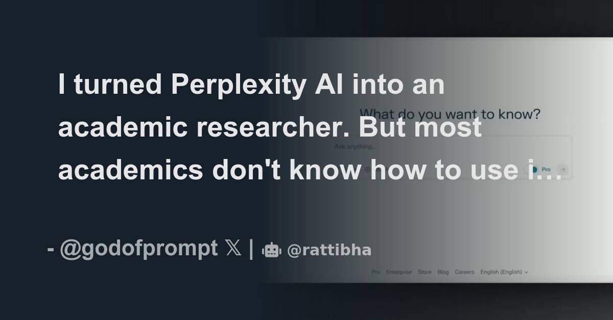 I turned Perplexity AI into an academic researcher. But most academics don't know how to use it ...