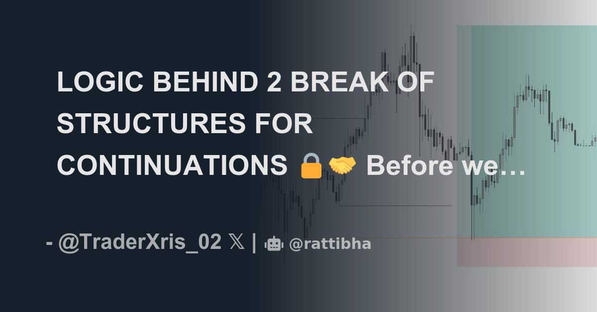 LOGIC BEHIND 2 BREAK OF STRUCTURES FOR CONTINUATIONS 🔒🤝 - Thread from ...