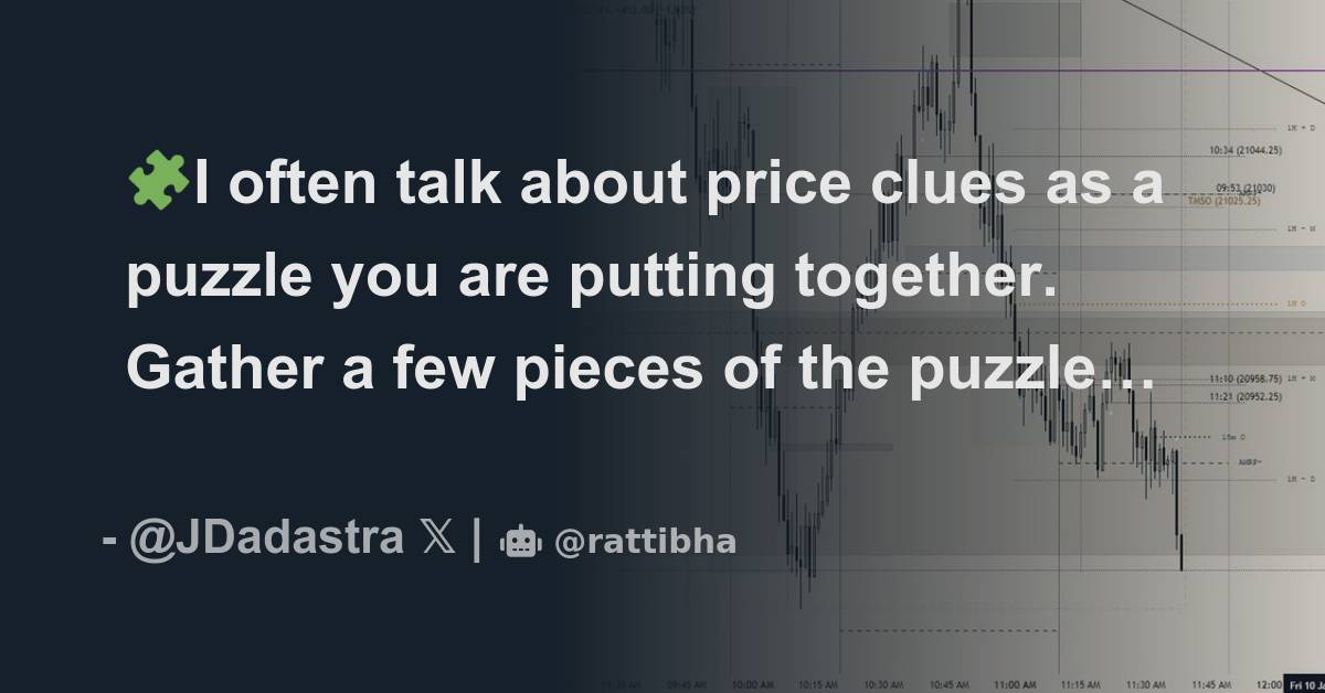 🧩I often talk about price clues as a puzzle you are putting together ...