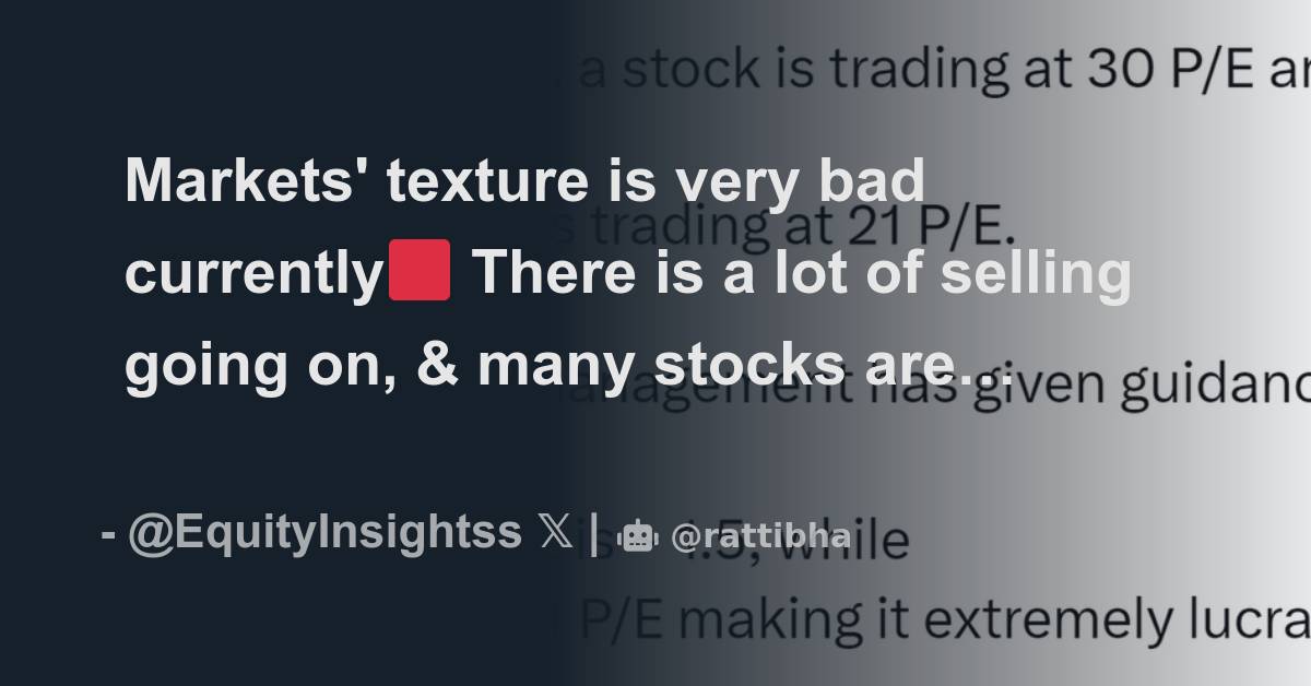 Markets' texture is very bad currently🟥 There is a lot of selling going ...