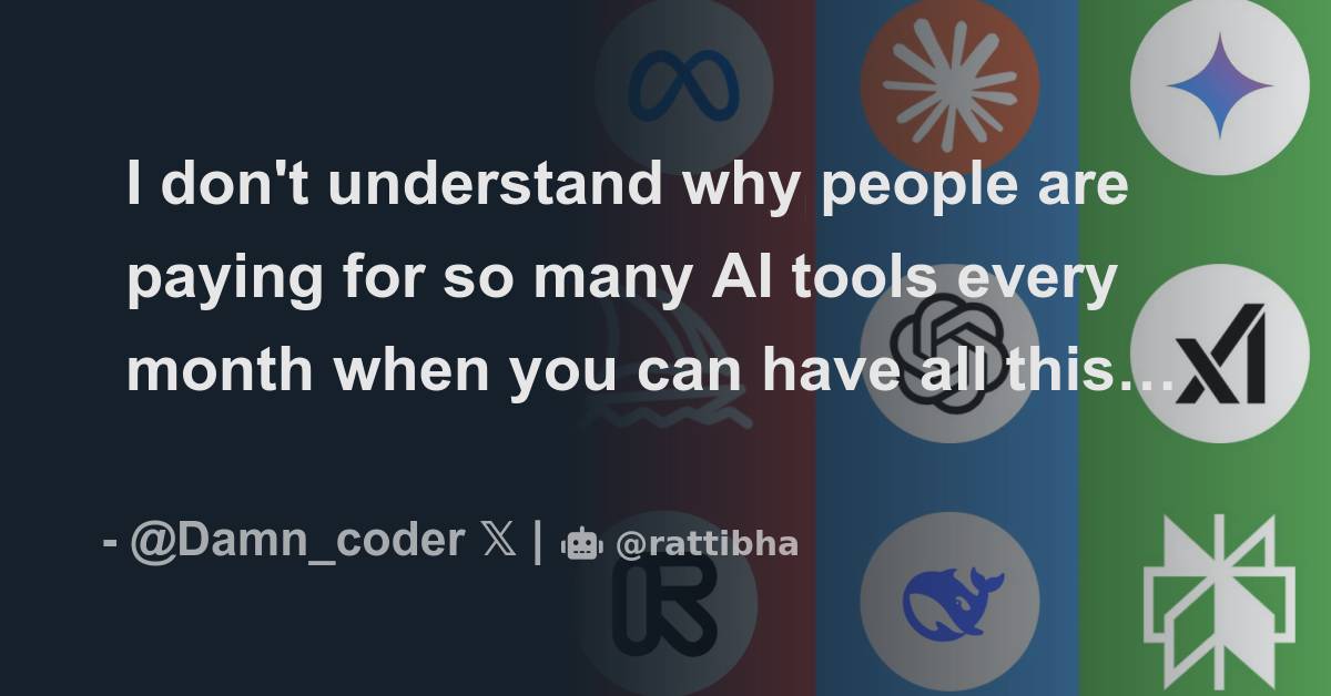 I don't understand why people are paying for so many AI tools every ...