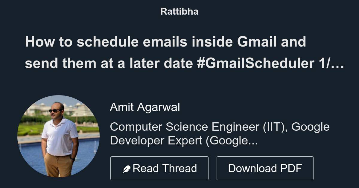 How to schedule emails inside Gmail and send them at a later date # ...